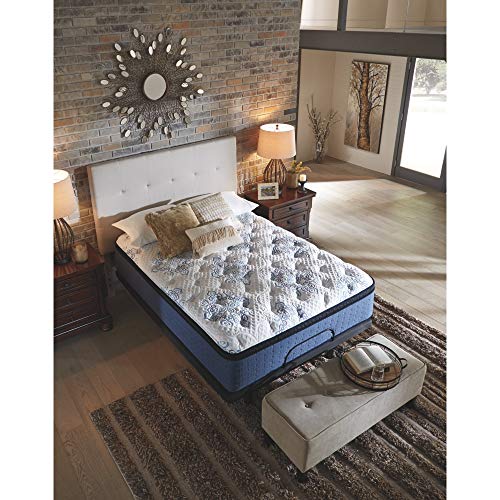 Signature Design by Ashley Mt Dana 16 Inch Eurotop Plush Mattress, CertiPUR-US Certified Foam, California King