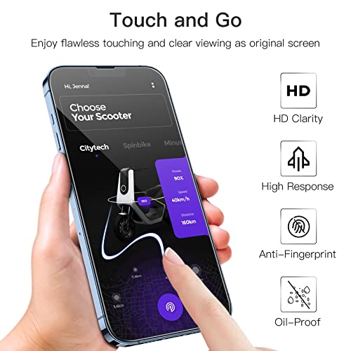 JETech Full Coverage Screen Protector for iPhone 13 Pro Max 6.7-Inch, 9H Tempered Glass Film Case-Friendly, HD Clear, 3-Pack