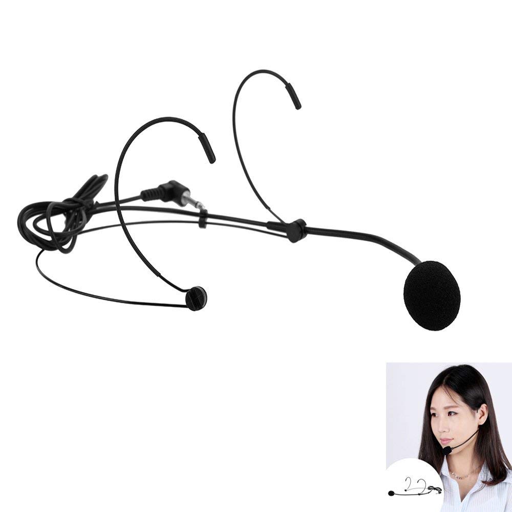 an-do-er Uni-Directional Head-Mounted Headworn Headset Ear-Hook Microphone Mic Flexible Wired Boom for Voice Amplifier Amp Loudspeaker
