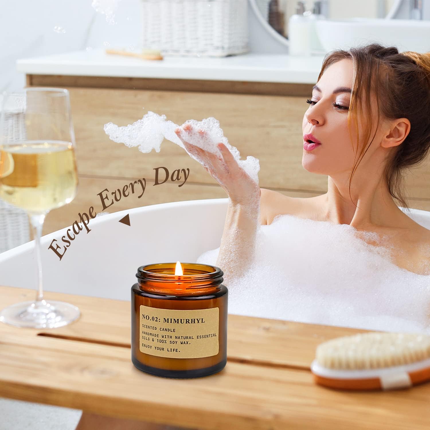Candles for Home Scented,6Pack Soy Wax Candle Sets,Aromatherapy Candle Gift Set for Women,150 Hours Long Burn Time, Amber Jar Candle Candles Gift for Birthday