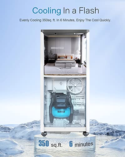 FIOGOHUMI 12000BTU Portable Air Conditioner - Portable AC Unit with Built-in Dehumidifier Fan Mode for Room up to 350 sq.ft. - Room Air Conditioner with 24Hour Timer & Remote Control Window Mount Kit