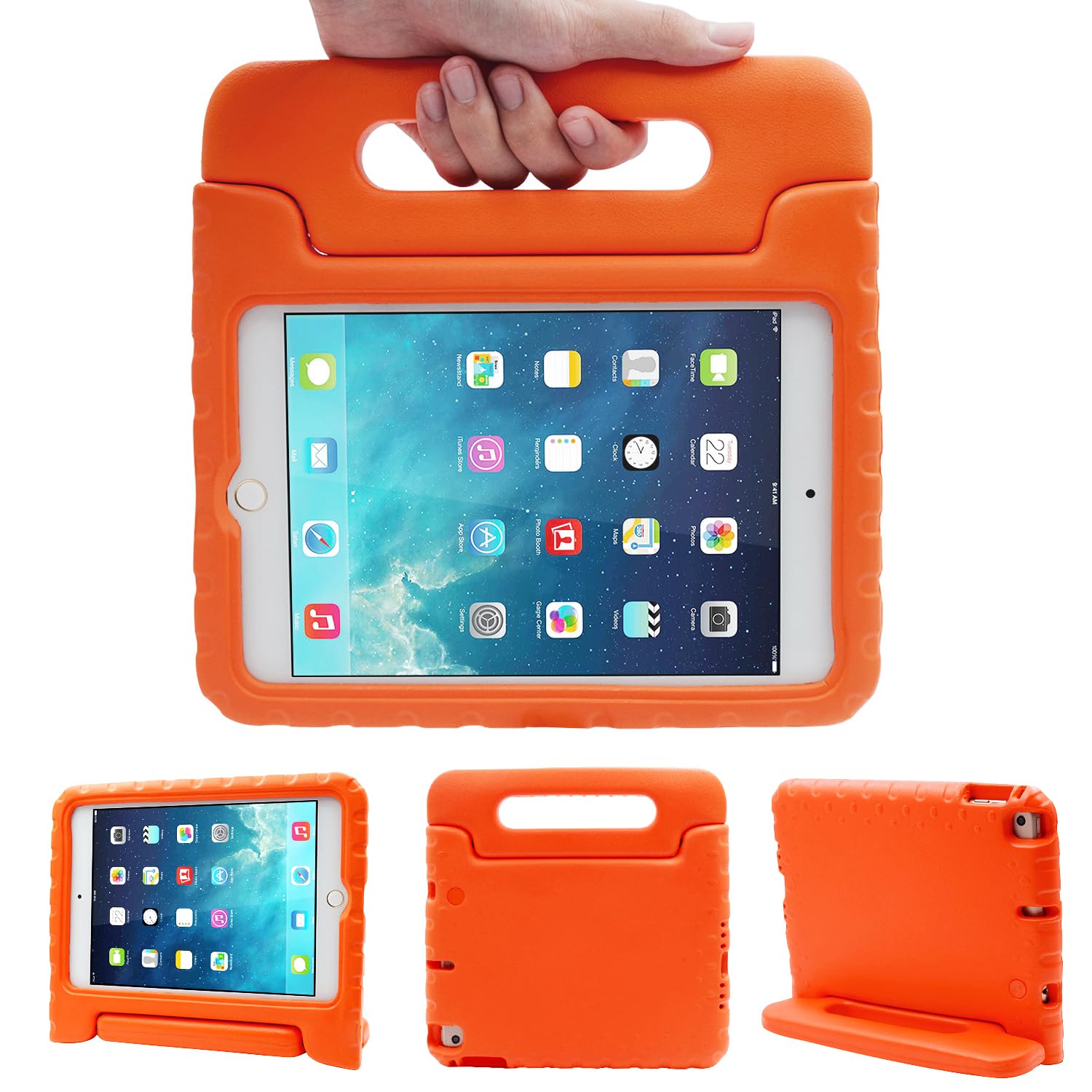 LEFON Kids Case Shockproof for iPad Mini 5/4/3/2/1, iPad Mini 4th Generation Case for Kids, Convertible Handle Light Weight Super Protective Stand Cover Case for iPad Mini 5th Gen 7.9 Inch