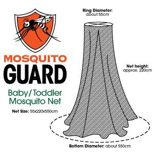 Mosquito Guard Mosquito Net for Crib - with Mosquito Net for Stroller Included - White Baby Mosquito Netting for Bed, Crib, Bassinet, Playpen, Cradle