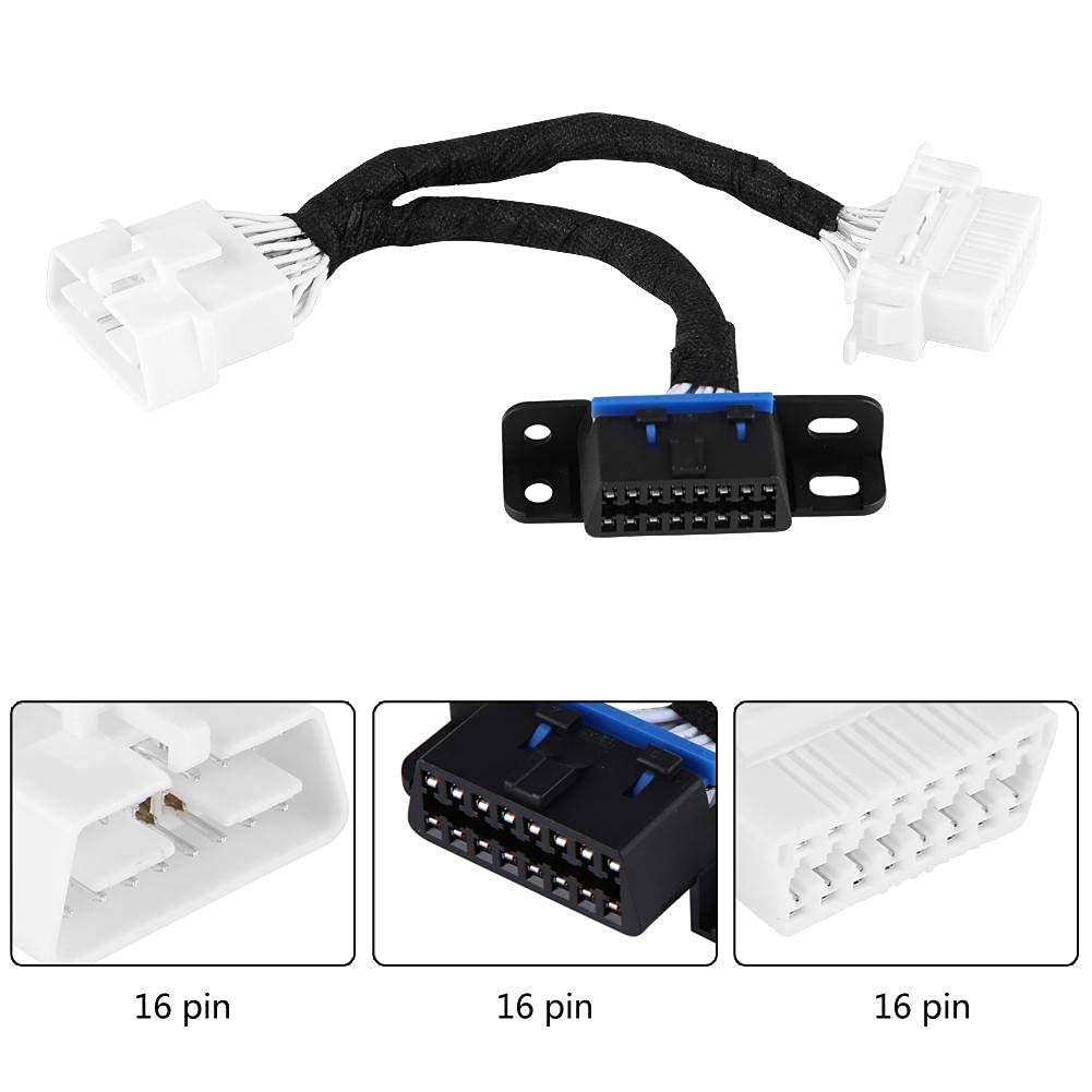 Aramox OBD2 Splitter Adapter, OBD2 16Pin Male to Dual Female Splitter Adapter Extension Cable Y Cable