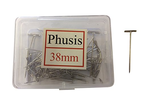 Phusis 38mm Stainless Steel T-Pins - for Dissection, Entomology and Lab use - Set of 50