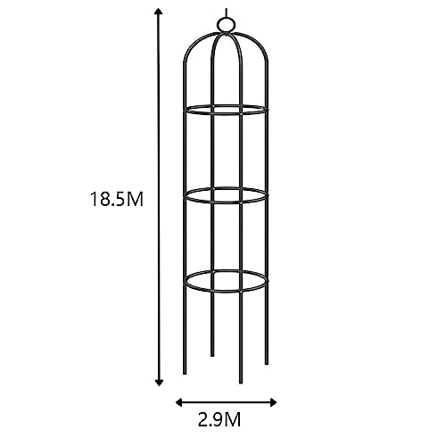 Black Trellis Coated Metal Garden Rose Decor Trellis,Flower Climbing Frame, for Climbing Plants, Roses and Flowers(18.5 * 2.9M)