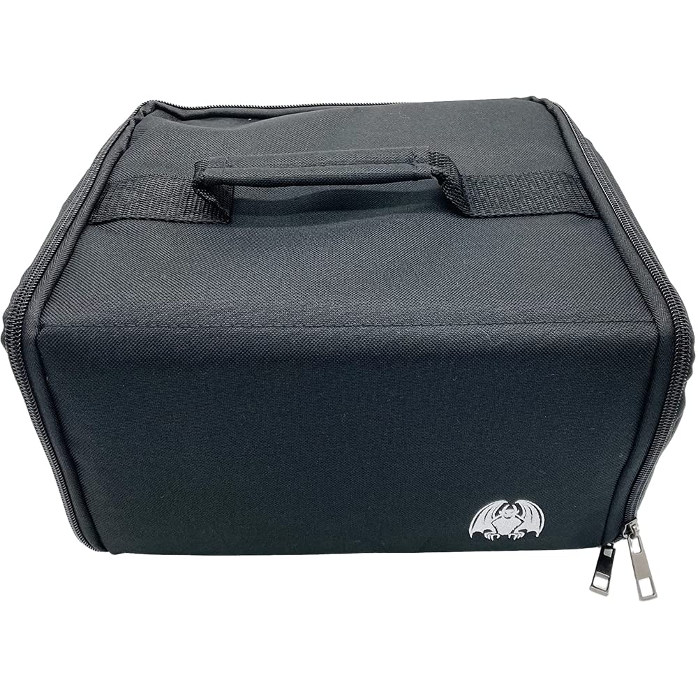 Grinning Gargoyle Miniature Storage Case - 80 Foam Slot Figurine Miniature Carrying Case - Minitures Carry Case with handle - Dungeons and Dragons Miniature Case - Wargame Carrying Case (4 Tray)
