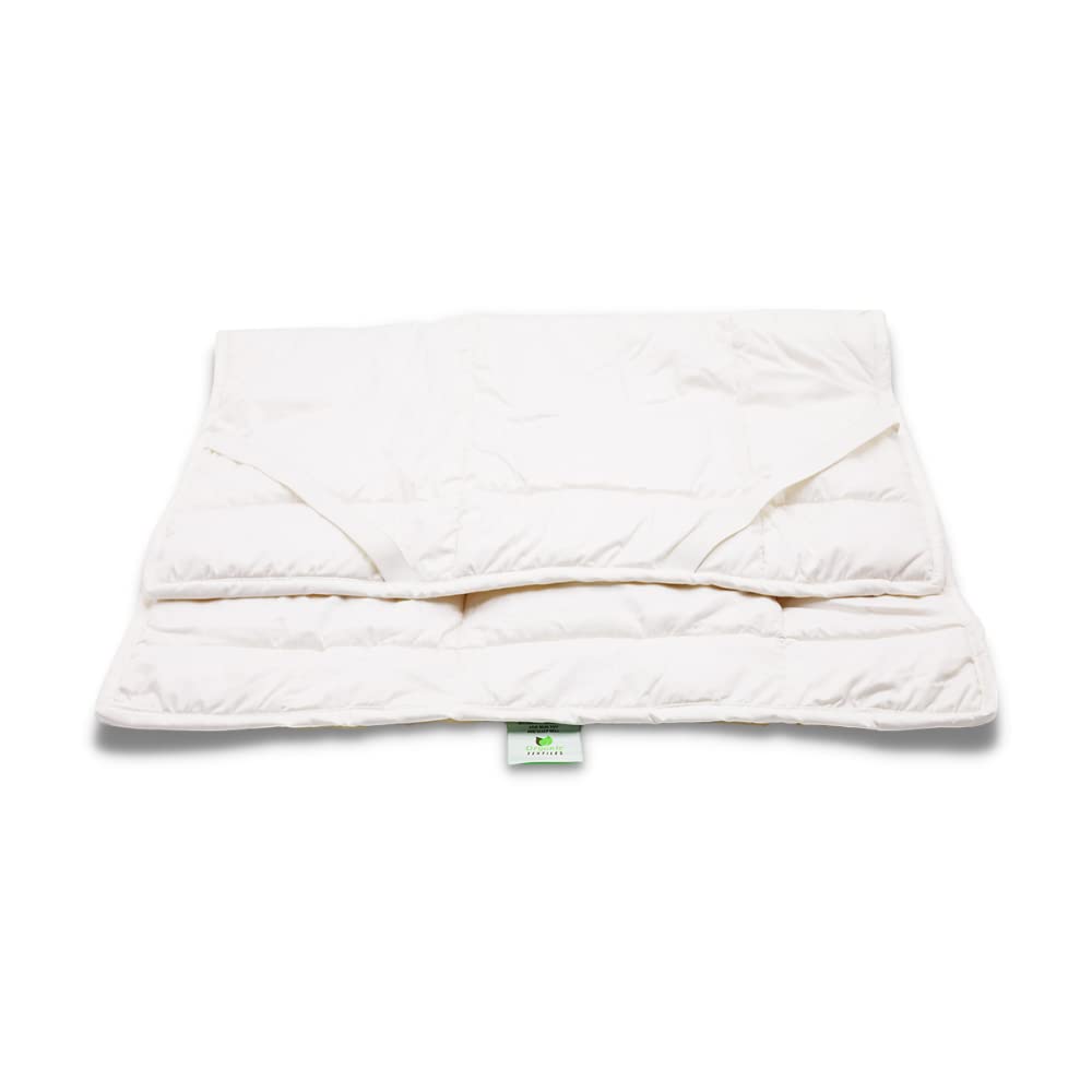 OrganicTextiles Australian Wool Crib Mattress Pad (Cradle Size, 18x36)(Flat),GOTS Certified,Safe Healthy Sleeping Environment,Machine Washable,Soft and Breathable,for Toddler’s,Babies,Boys,Girls