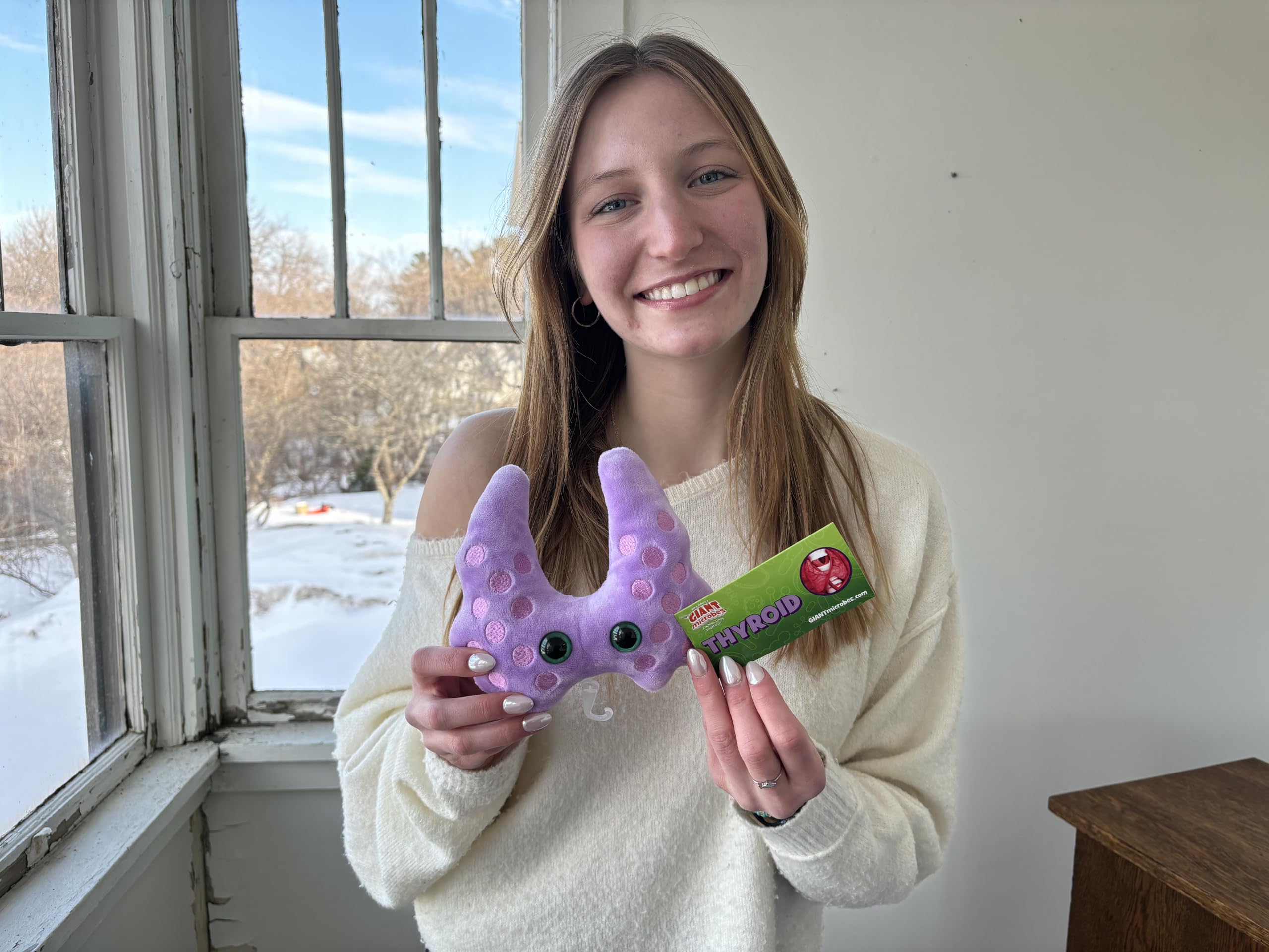 GIANTmicrobes Thyroid Plush, Thyroid Stuffed Animal, Thyroid Surgery Recovery Gifts, Lupus Gifts, Thyroid Cancer Awareness, Endocrinologist Gift, Endocrinology Gift, Thyroidectomy, Hypothyroid Gift