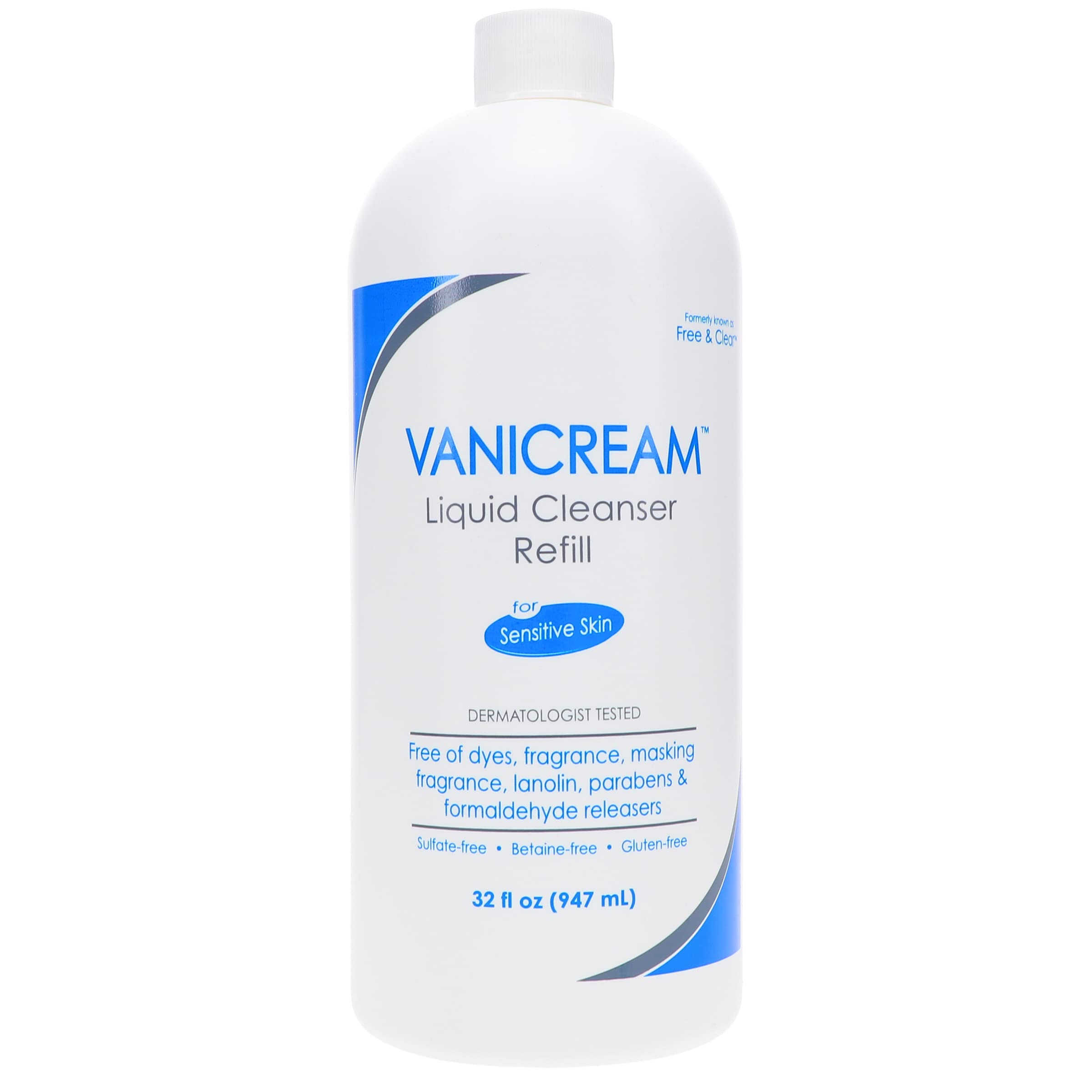 Vanicream Free & Clear Liquid Cleanser Refill 32 oz (Pack of 2)