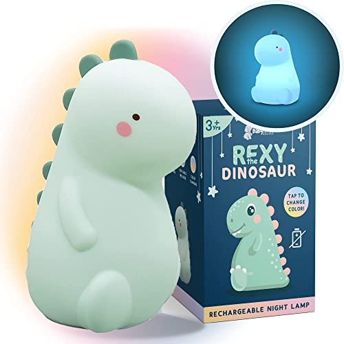 REXY Dinosaur Night Light for Boys & Girls - Dinosaur Room Decor for Boys Night Light Baby Night Light Kids Toddler Boy Toys Dinosaur Toys for Kids 3 5 - Kids Room Decor (Usb rechargable)