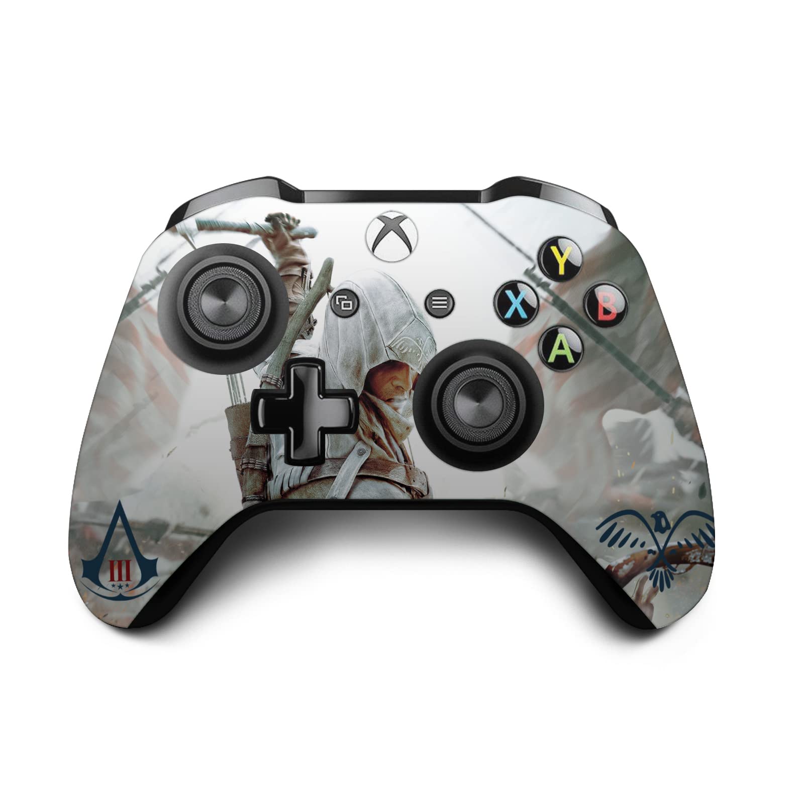 Head Case Designs Officially Licensed Assassin's Creed Game Cover III Graphics Vinyl Sticker Gaming Skin Decal Cover Compatible With Xbox One X Console and Controller Bundle