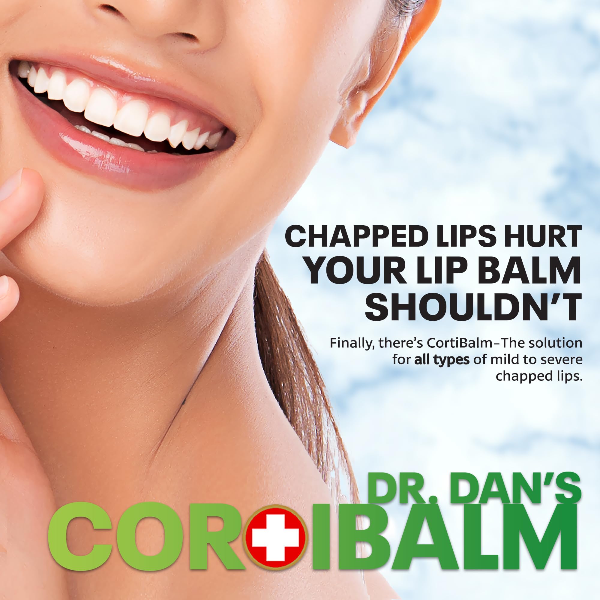 Dr. Dan's Cortibalm Jar - 1 Pack - for Dry Cracked Lips - Healing Lip Balm Jar for Severely Chapped Lips - Designed for Men, Women and Children -