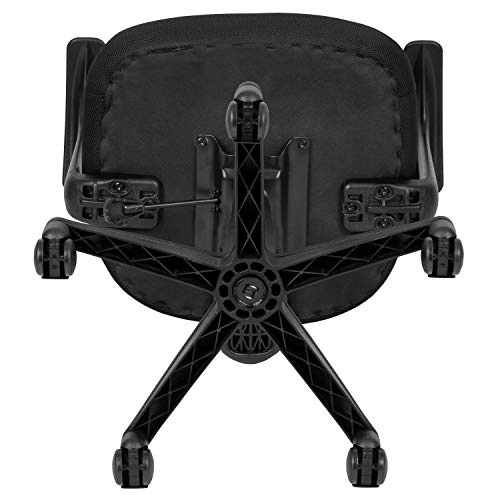 Flash Furniture Mallard Mid-Back Black Mesh Swivel Ergonomic Task Office Chair with T-Arms - Desk Chair