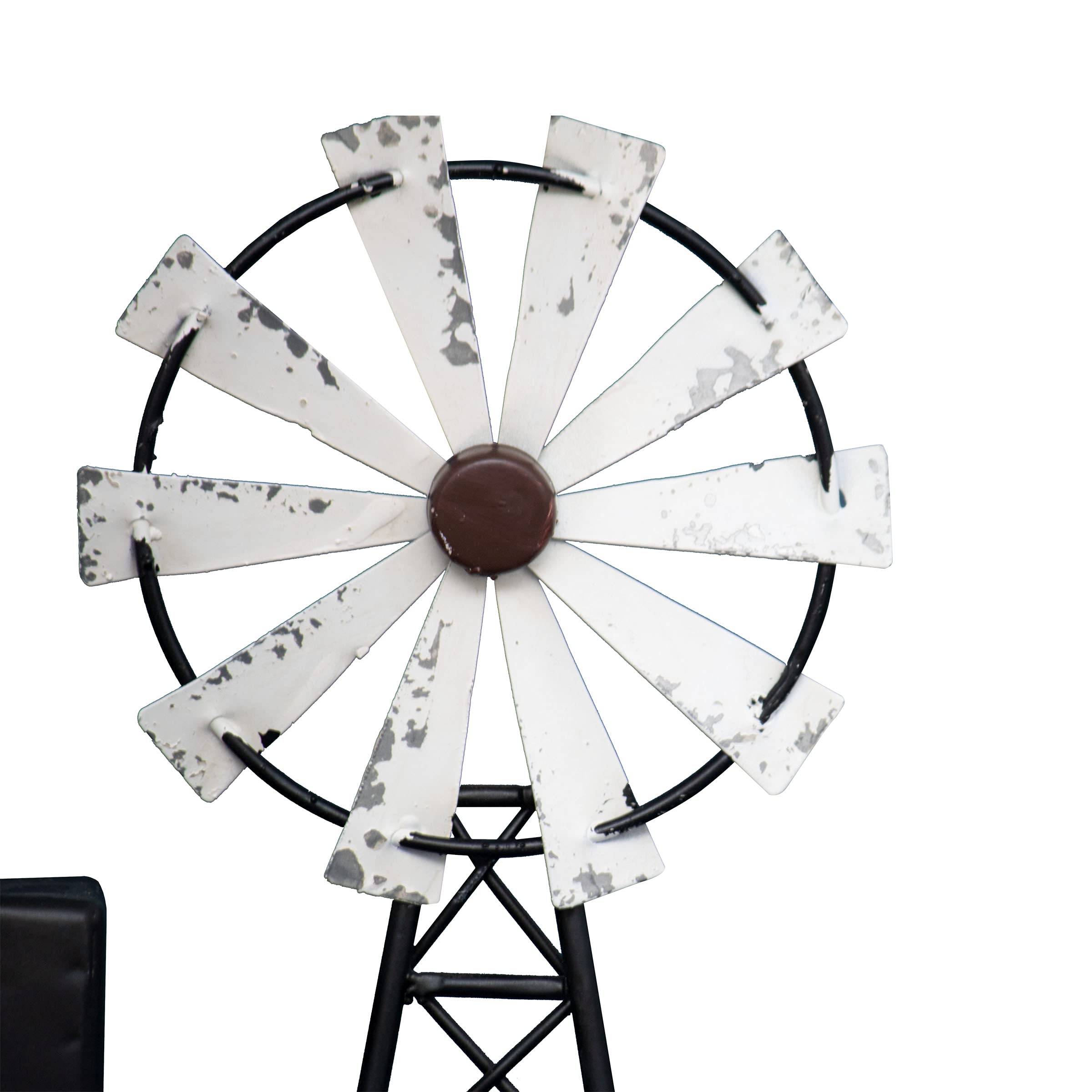Foreside Home & Garden White Set of 2 Metal Windmill Bookends