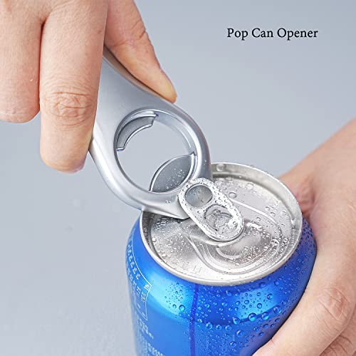 KITCHENDAO Magnetic Beer Bottle Opener for Refrigerator, Twist-off/Pry-off Opener, Pop-can Opener, Heavy Duty Steel Die-Cast Construction with Magnets, Stick to Fridge for Easy Storage, Gift for Men