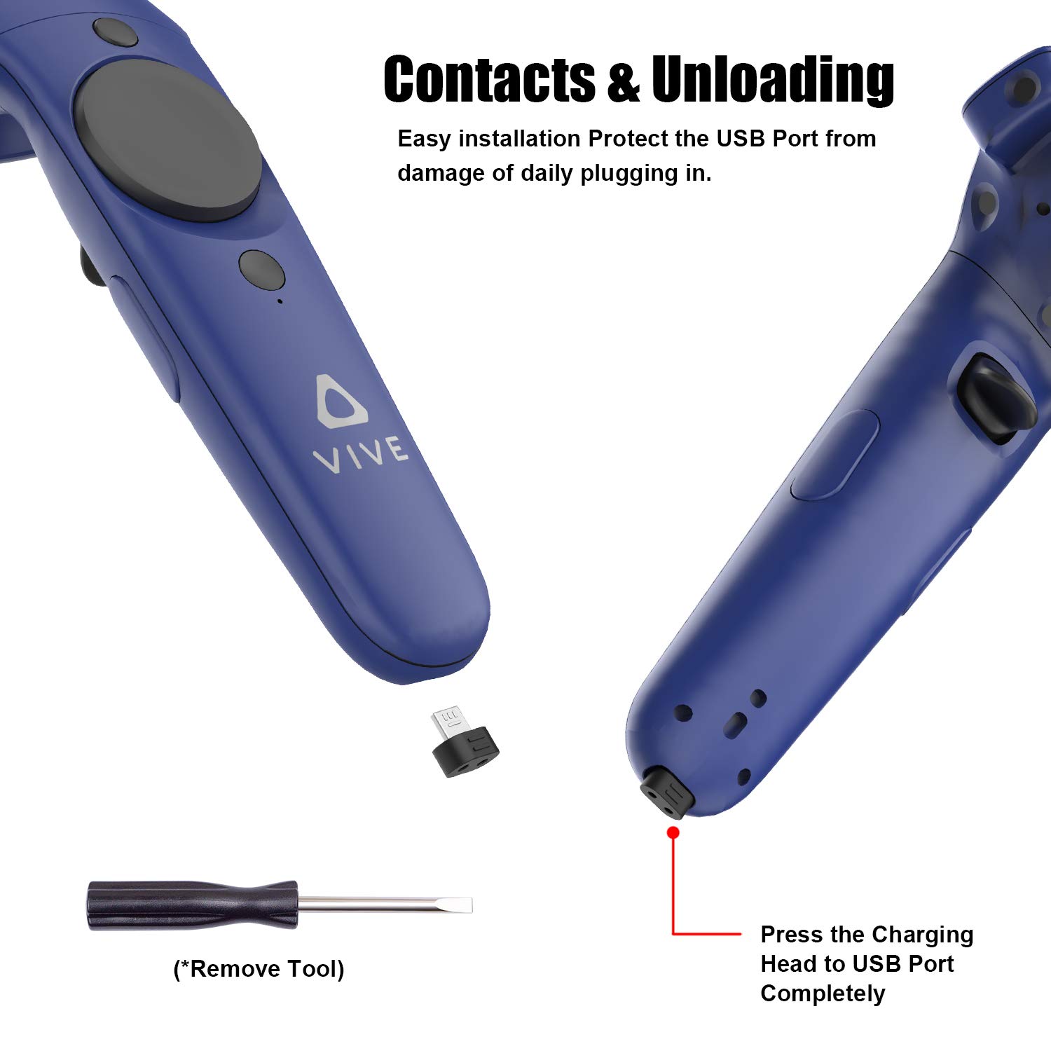 AFAITH Upgraded Charger for HTC Vive Pro or Vive Headset and Controller, Multifunction Contact Charging Station, VR Stand Holder Support Firmware Upgrade