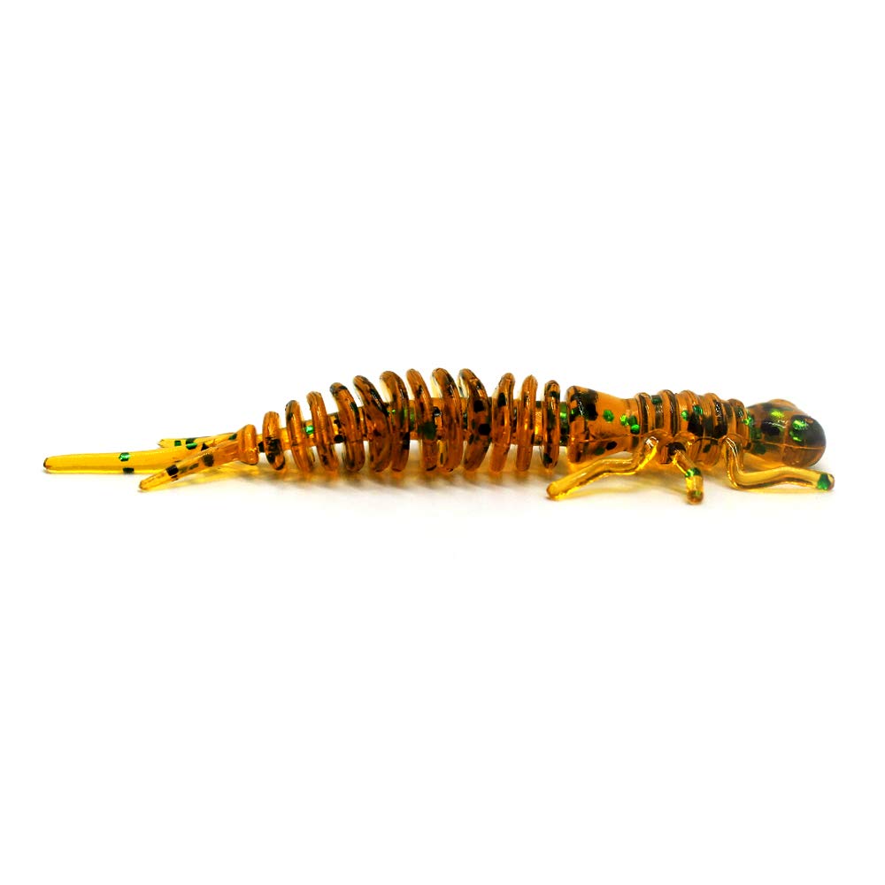 Adygil ADSL109/BRC55 Soft Silicone Lures for Bass, Trout, Crappie, 60pcs/Pack, 6 Colors, 10pcs Each Color.