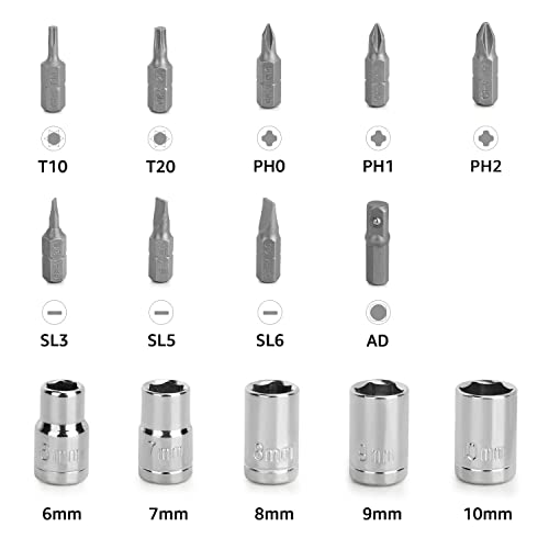 Amazon Basics 15-in-1 Magnetic Ratchet Wrench and Screwdriver Set