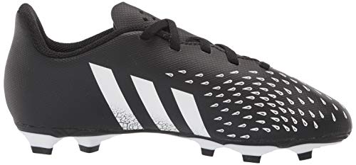 adidas Firm Ground Predator Freak .4 Soccer Shoe (boys) Black/White/Black 6 Big Kid