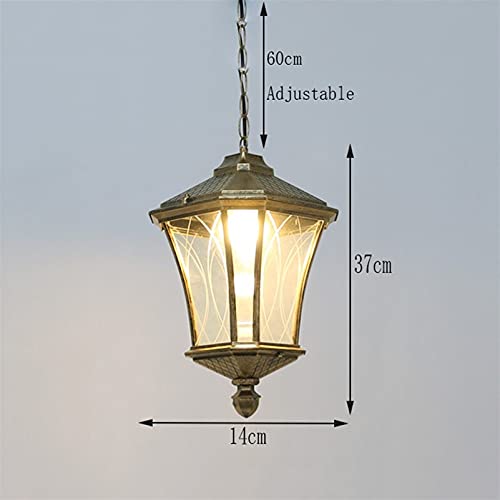 European Wall Light Traditional Aluminum Outdoor Chandelier Garden Villa Courtyard Hanging Light Adjustable Gazebo Home Aisle Corridor Balcony Pendant Lamp Garage Grape Rack Barn Hanging Chain Light