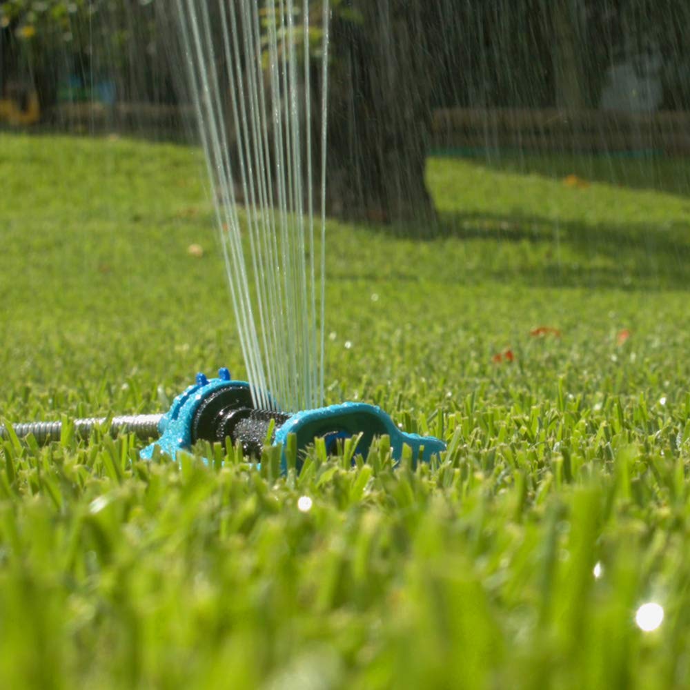 Aqua Joe SJI-TLS18 3-Way Turbo Oscillation Lawn Sprinkler, w/Range, Width, Flow Control (Packaging May Vary)