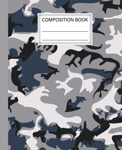 Composition Notebook: Camo Print Composition Notebook, Wide Ruled Paper Notebook Journal | Wide Blank Lined Workbook for Teens Kids Students Girls By Natalia Horn