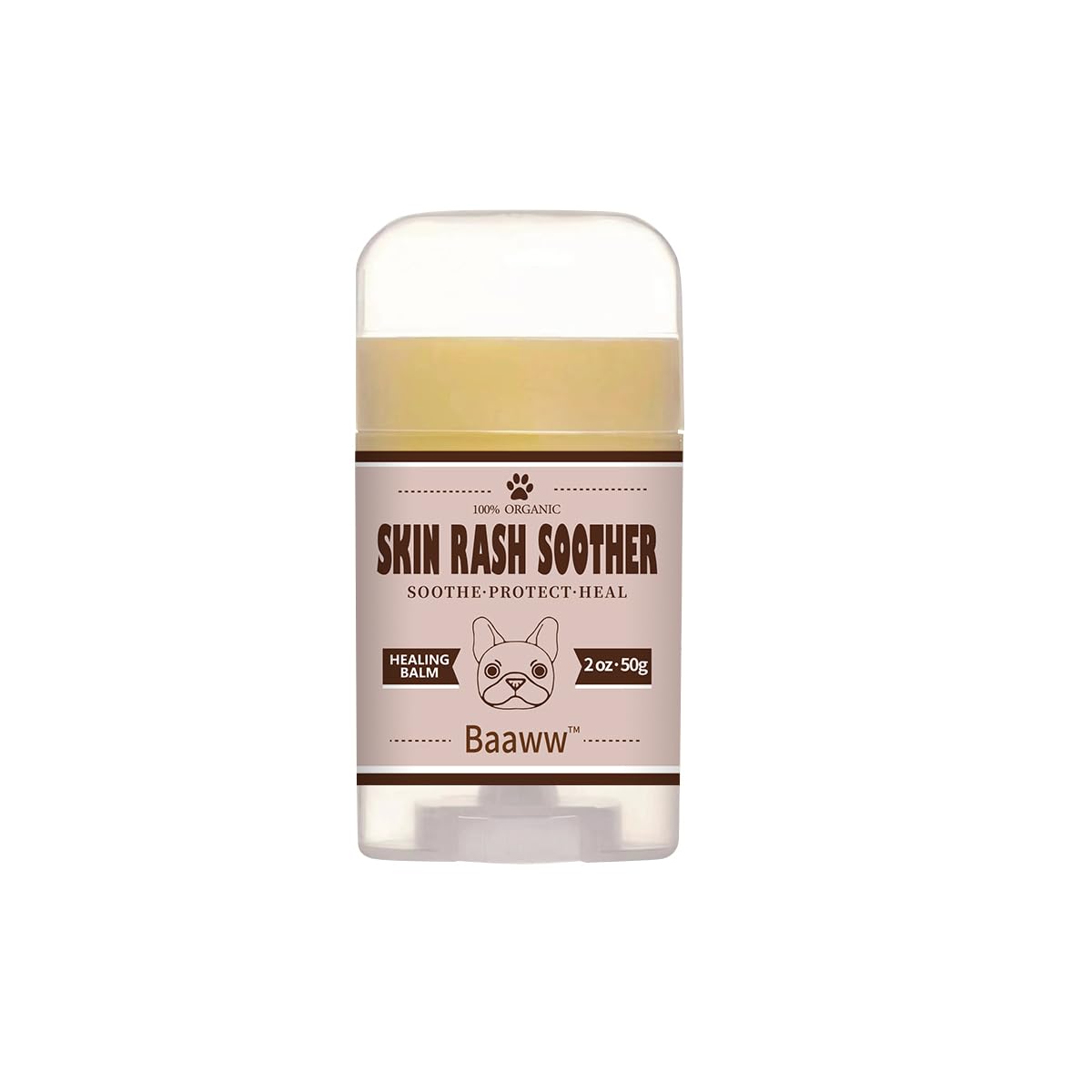 Baaww Dog Skin Rash Soother, Stick 2OZ, Allergy and Itch Relief for Dogs, Skin Moisturizer, Organic & All-Natural, Dog Moisturizer for Dry Skin, Dog Lotion, Ultimate Healing Balm, Dog Rash Cream