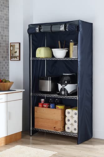 StorageMax Deluxe Rack Cover ā Choose Between Rack Covers That fit 36āW x 18āD x 72āH or 48āW x 24āD x 72āH - Heavy Duty Dustproof Storage Rack Cover for Wire Shelving, Boltless Shelving