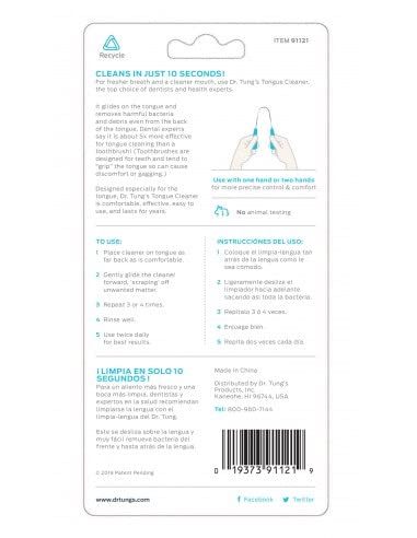 Dr. Tung's Stainless Steel Tongue Cleaner 1 ea (Pack of 2)