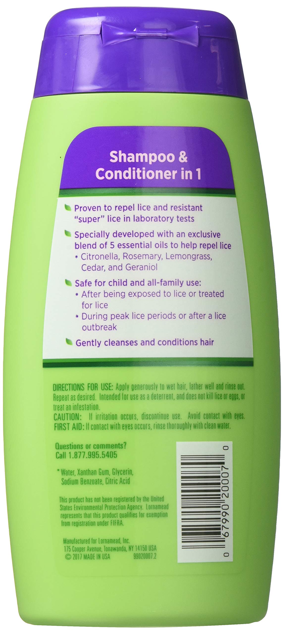 Lice Shield Shampoo and Conditioner In 1, 10 Ounce (Pack of 3)