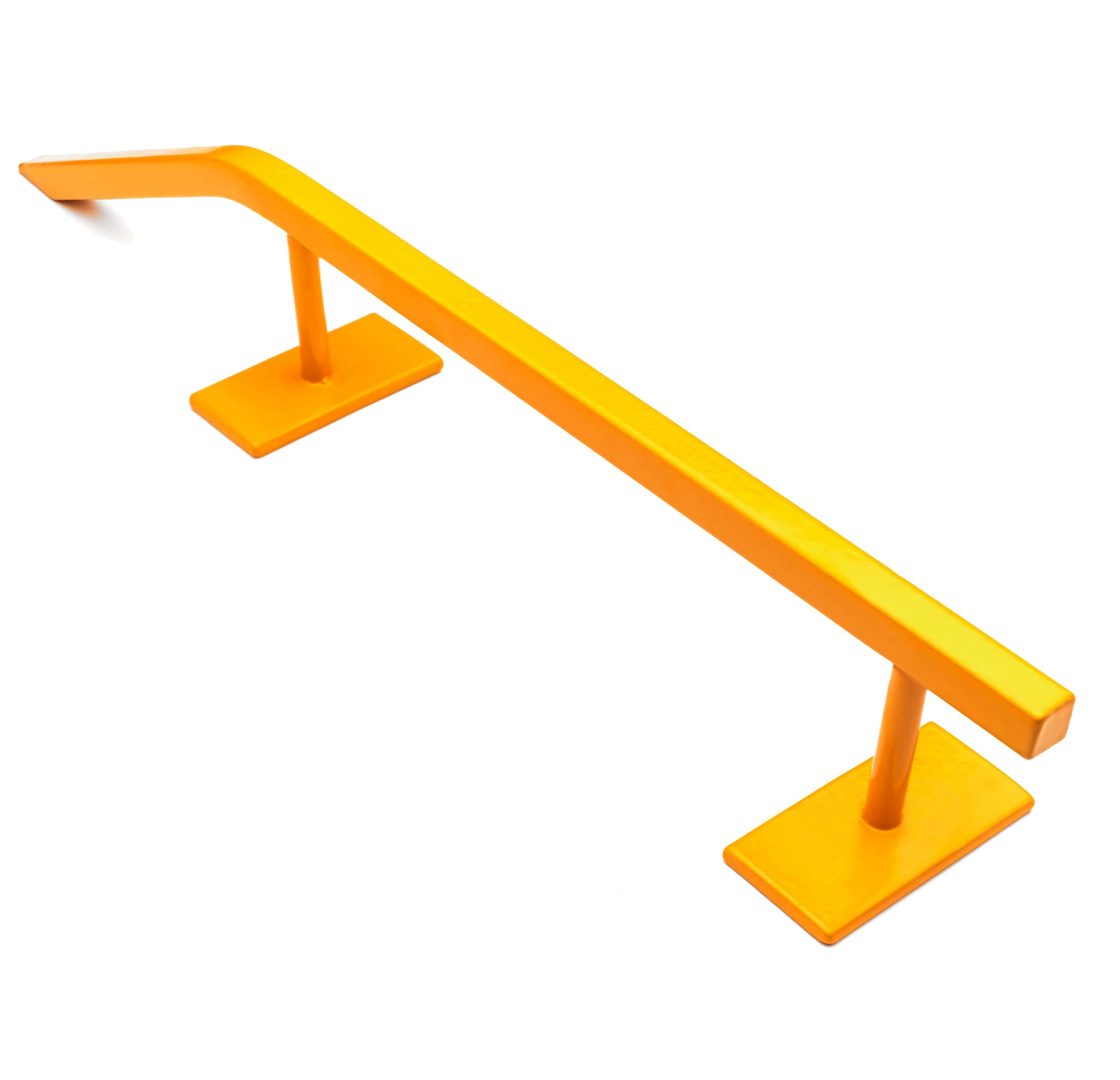 FLVFF Fingerboard Rail Pole Jam to Flat Grind Metal Rail Made of Solid Steel Ramp and Skate Parks (R5) (Yellow)