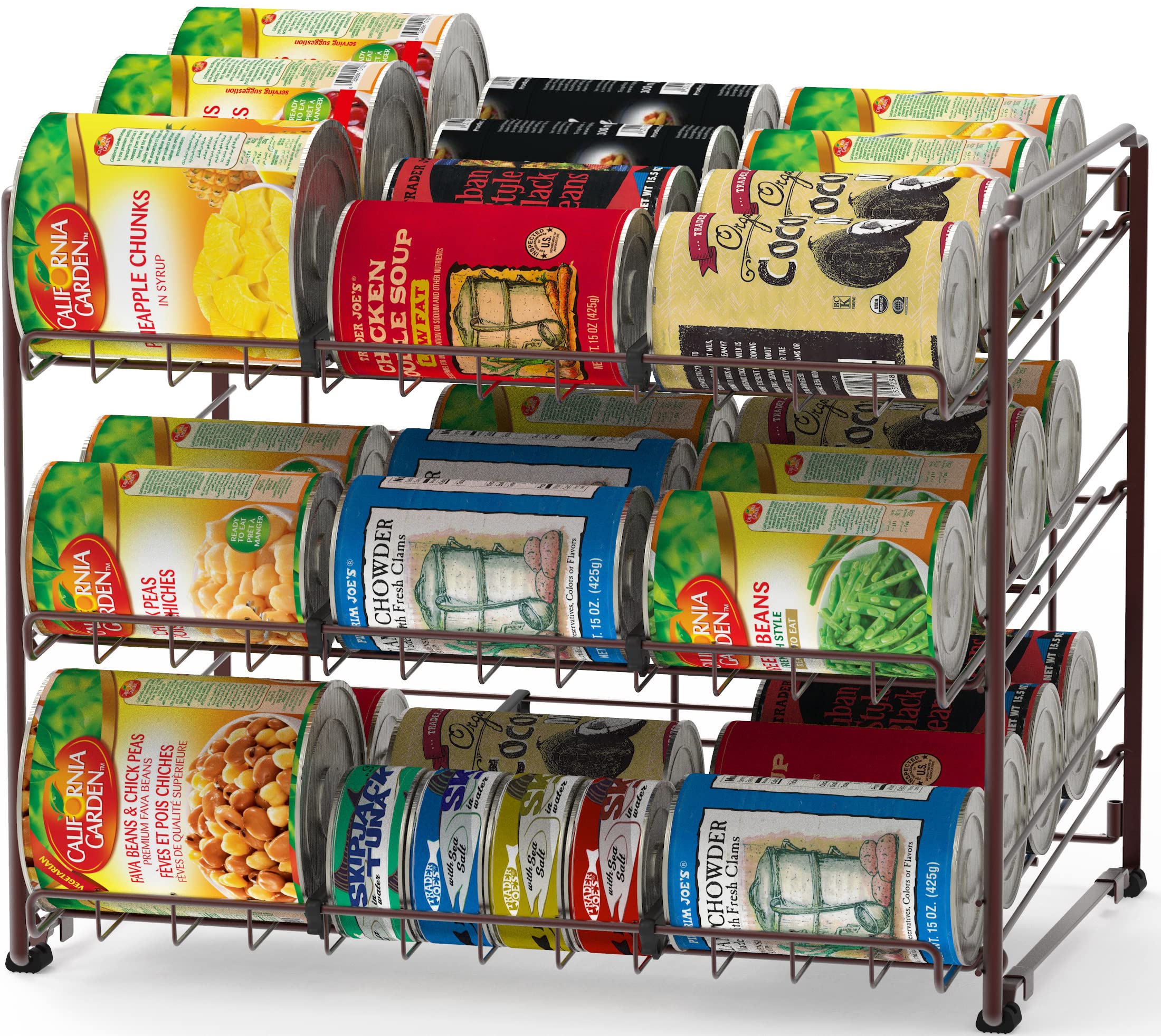 SimpleHouseware Stackable Can Rack Organizer, Bronze