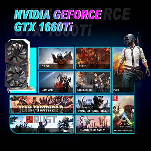 Dell Gaming PC Desktop Computer - Intel Quad I5 up to 3.6GHz, GeForce GTX 1660 Ti 6G, 32GB DDR4 Memory, 128G SSD + 3TB, RGB Keyboard & Mouse, WiFi & Bluetooth 5.0, Win 10 Pro (Renewed)