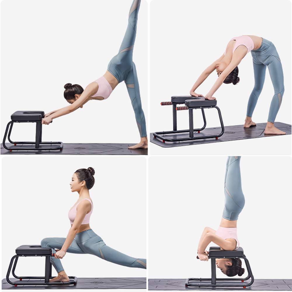 Aozora Body Balanced Headstand Bench- Ideal Chair for Practice Head Stand, Shoulderstand, Handstand and Various Yoga Poses. Perfect for Both Beginner and Experience Yogis (BLACK)