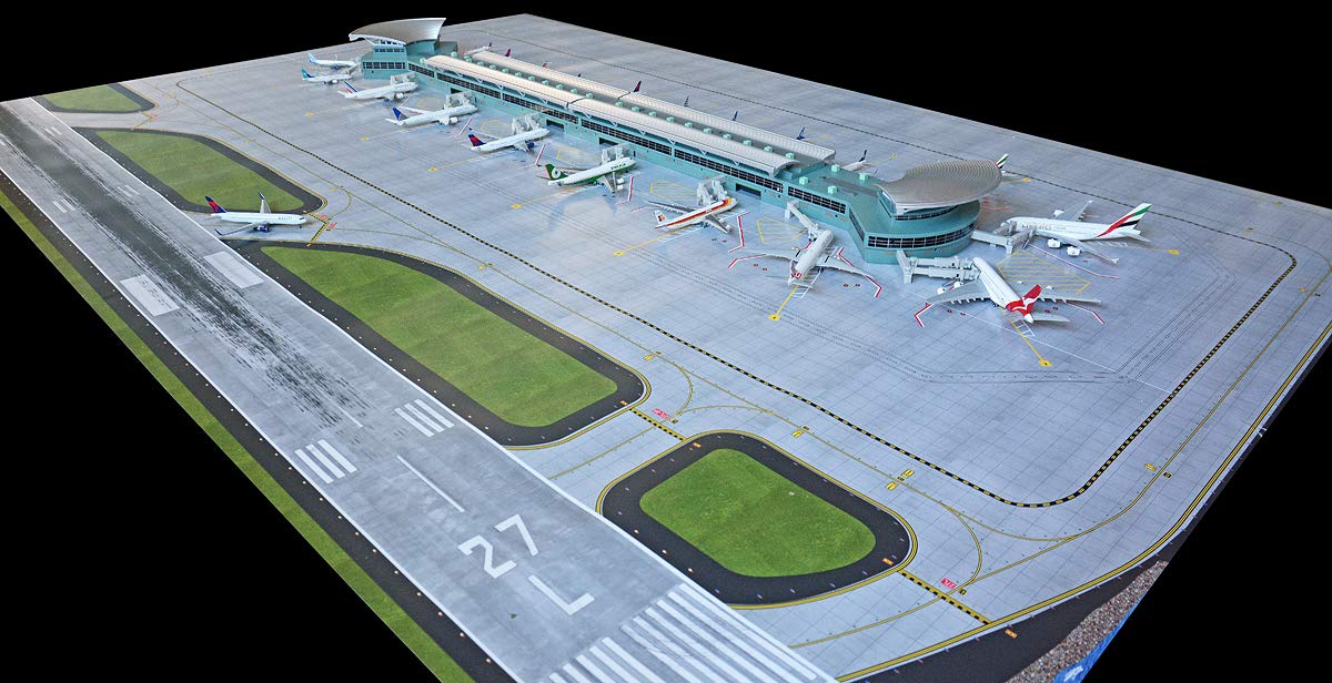GJARPTC Airport Terminal Double ROTUNDA GEMGJARPTC 1:400 Gemini Jets Airport Terminal with 22 Gates (pre-Painted/pre-Built)