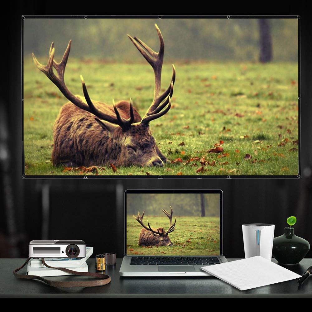 APAINI 100-inch/120-inch Portable Projector Screen 16:9 Projection Screen Foldable Thick Durable for Outdoor Home Theater (Size : 120 inch)