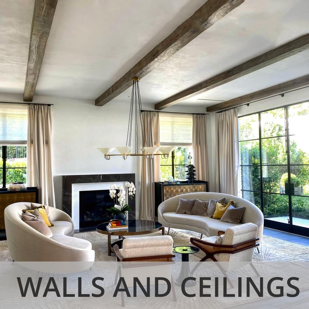 VASARI Lime Plaster & Paint | Marmorino Plaster (Fine Sand Finish) | Made from Natural Lime and Powdered Marble | color: Natural White #1 | Dry Mix Bag (Makes 5 Gallons of Plaster)