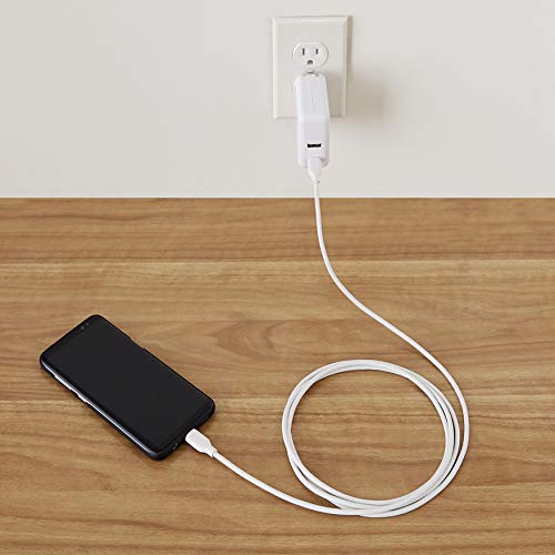 Amazon Basics Fast Charging USB-C to USB-C2.0 Cable (USB-IF Certified), 60W- 6-Foot, White