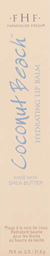 FarmHouse Fresh Shea Butter Lip Balm. Moisturizing Lip Balm for Dry Lips, Twist Up, Softening, Hydrating Lip Balm, Coconut Beach, 0.64 oz