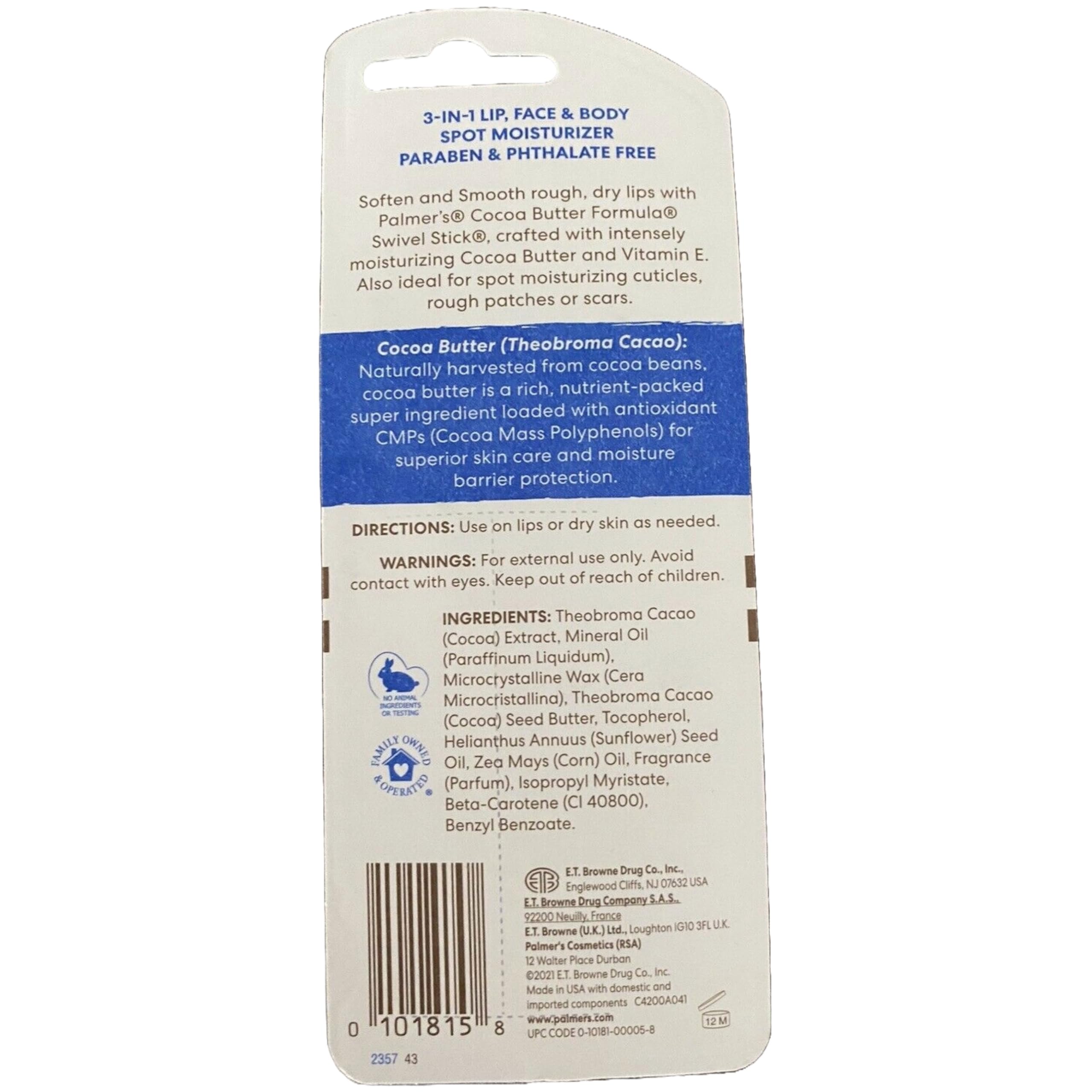 Palmer's Cocoa Butter Formula Swivel Stick, 0.5 Ounce (Pack of 2) by Palmer's