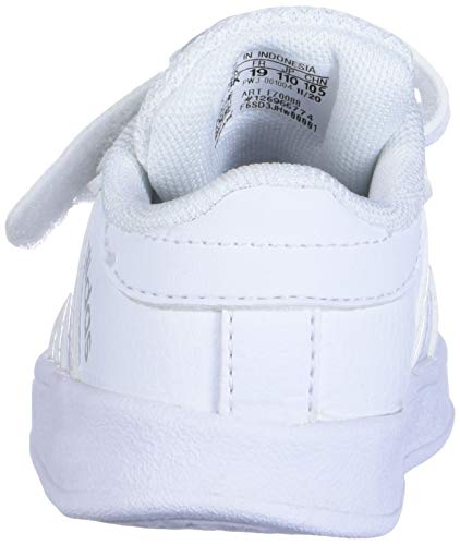 adidas Kids Breaknet Tennis Shoe, White/White/White, 5.5 US Unisex Toddler
