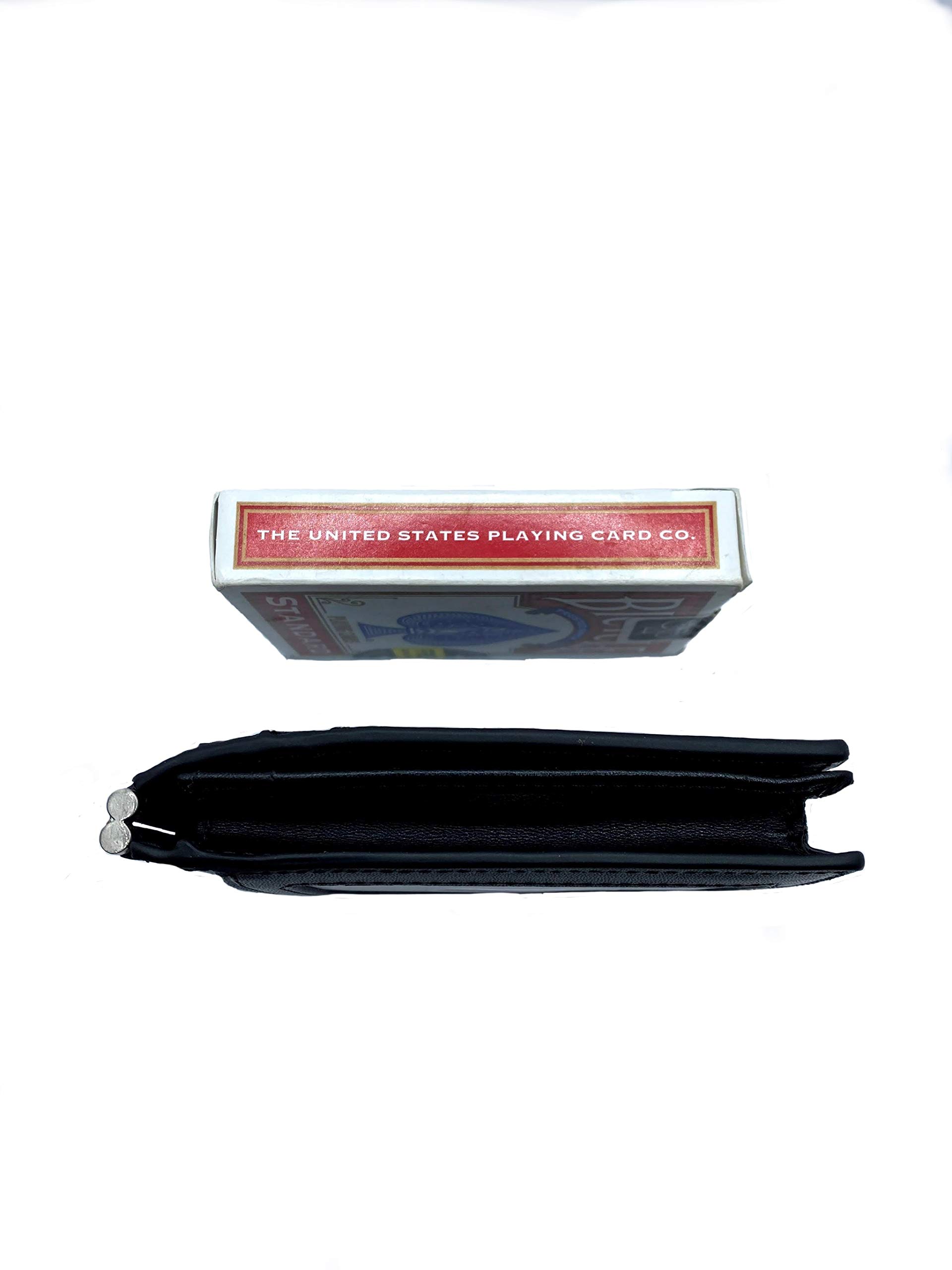 Frag Black Leather Sheriff Police Hidden Badge Wallet & Chain Necklace Lanyard, Medium