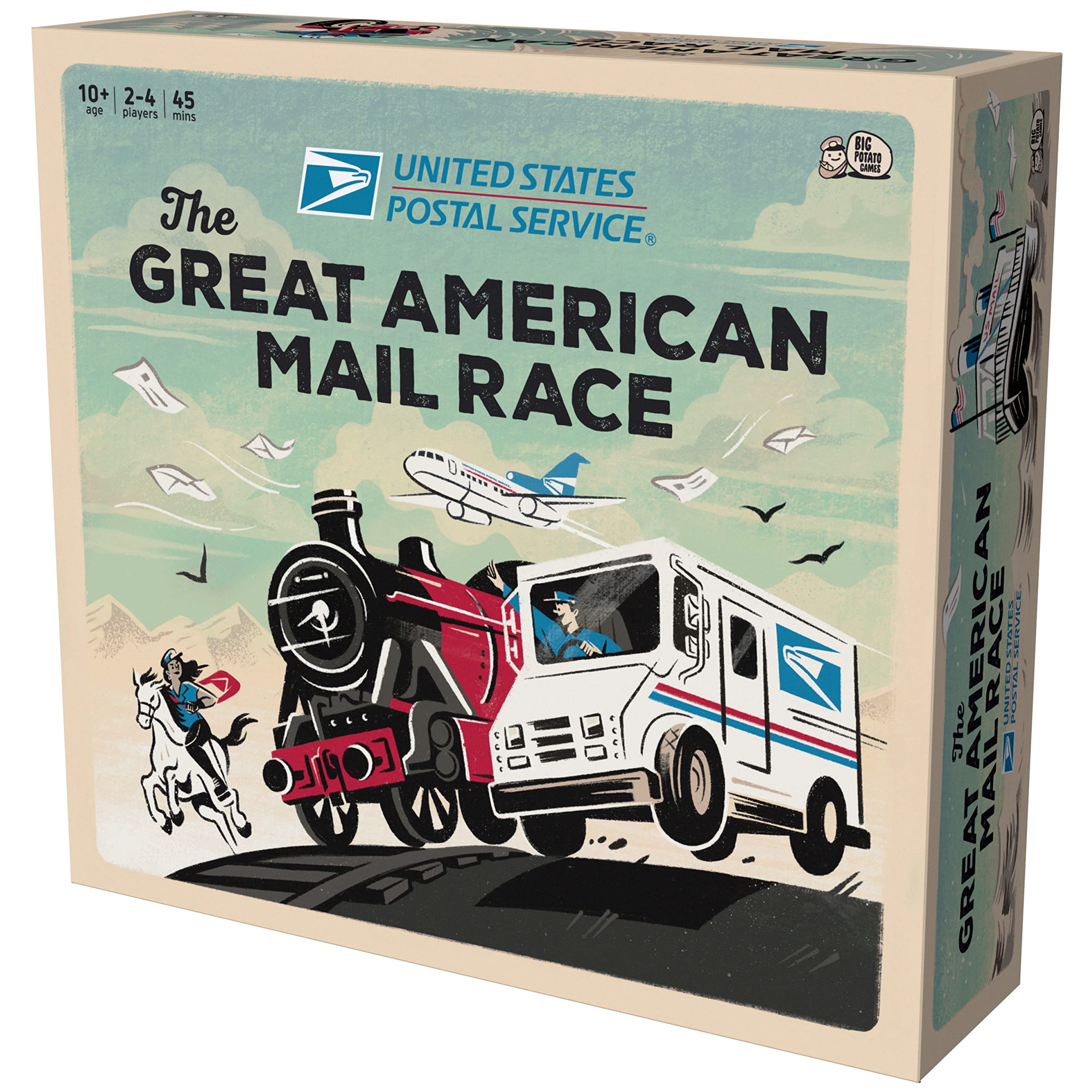 USPS Great American Mail Race: A Letter-Carrying Family Board Game for Kids 10+ and Adults
