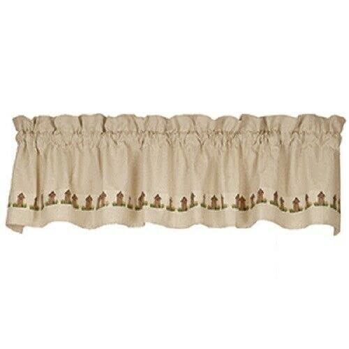 Farmhouse Outhouse Valance Curtain Primitive Rustic 72" Cot Country Bathroom Home and Garden