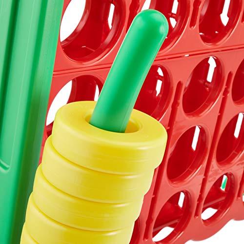 Amazon Basics Giant 4-In-A-Row, 4-To-Score Premium Plastic Game Set