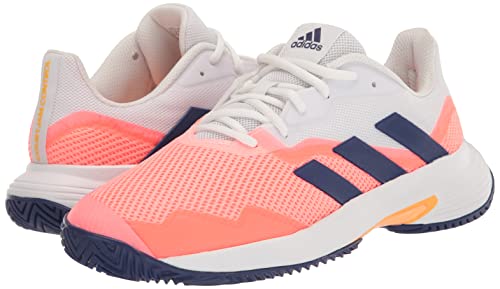 adidas Women's Courtjam Control Tennis Shoe, Acid Red/Legacy Indigo/Turbo, 9