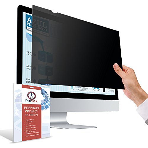 Privox 24" Computer Privacy Screen Filter for 16:9 Widescreen Monitor - Premium Quality Anti-Glare Computer Screen Cover - Anti-Scratch - UV and Blue Light Screen Protector