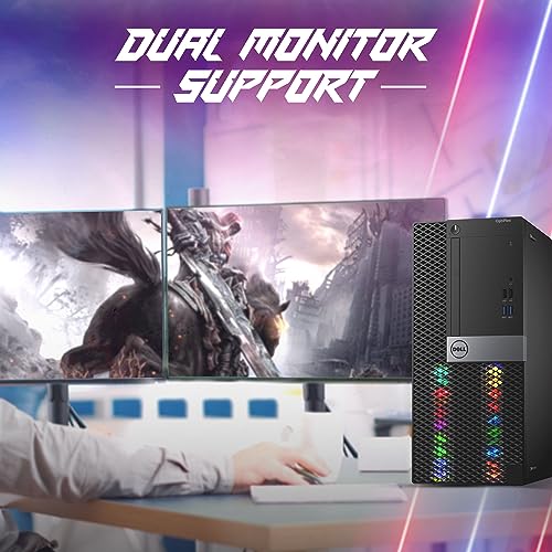 Dell RGB Gaming Tower Computer - Intel Core i7 6th Gen, NVIDIA GTX 1050 Ti 4GB GDDR5, 32GB DDR4 Ram, ITB SSD, Prebuilt Gaming Desktop PC with Built-in WiFi & RGB Set, Windows 10 Pro (Renewed)