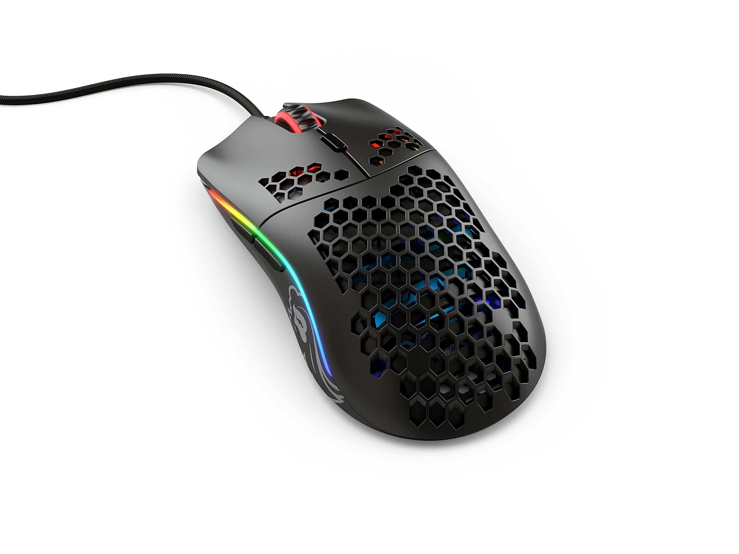 Glorious PC Gaming Race, Model O Wired Gaming Mouse 67g Superlight Honeycomb Design, RGB, Pixart 3360 Sensor, Omron Switches, Ambidextrous - Matte Black (RENEWED)